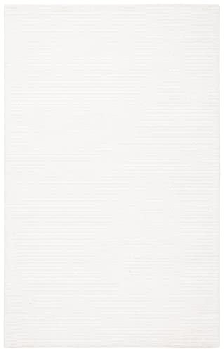 SAFAVIEH Himalaya Collection Area Rug - 9' x 12', Ivory, Handmade Solid Wool & Viscose, Ideal for High Traffic Areas in Living Room, Bedroom (HIM152A)