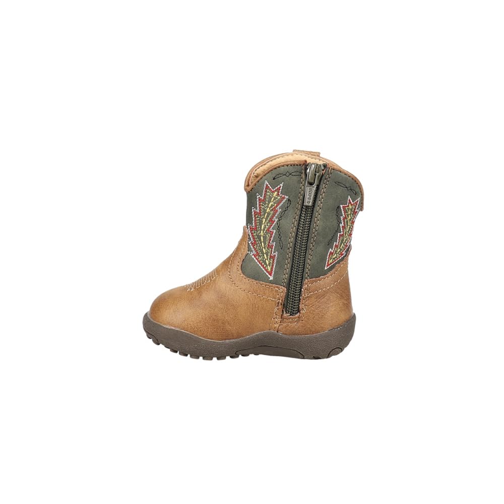 Roper Infants Cowbabies Arrowheads Boot, Tan, 4