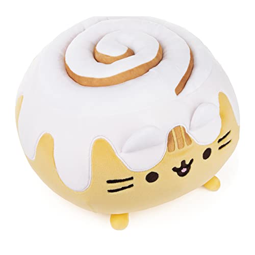 GUND Pusheen Catfé Cinnamon Roll Pusheen Plush Squisheen Cat Stuffed Animal, 12”