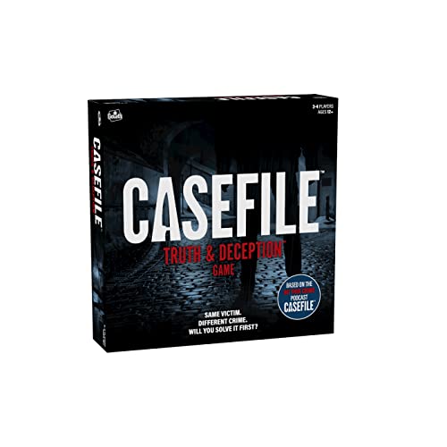 Goliath Casefile: Truth & Deception Game - Based On Hit Crime Podcast Casefile - Replayable Strategy Game, Ages 12 and Up, 3-4 Players , Black, Medium