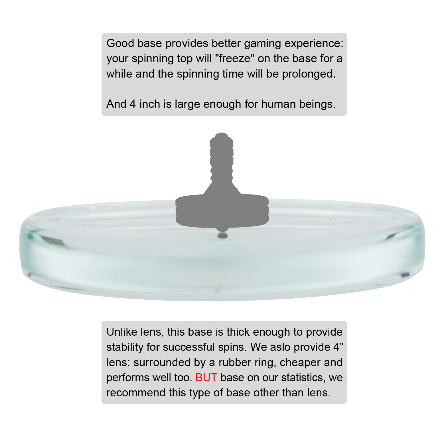 DjuiinoStar High Performance Spinning Top, Spins Forever (10 Minutes is Just A Piece of Cake for Skilled Adults), High End EDC Desktop Toy DST-808