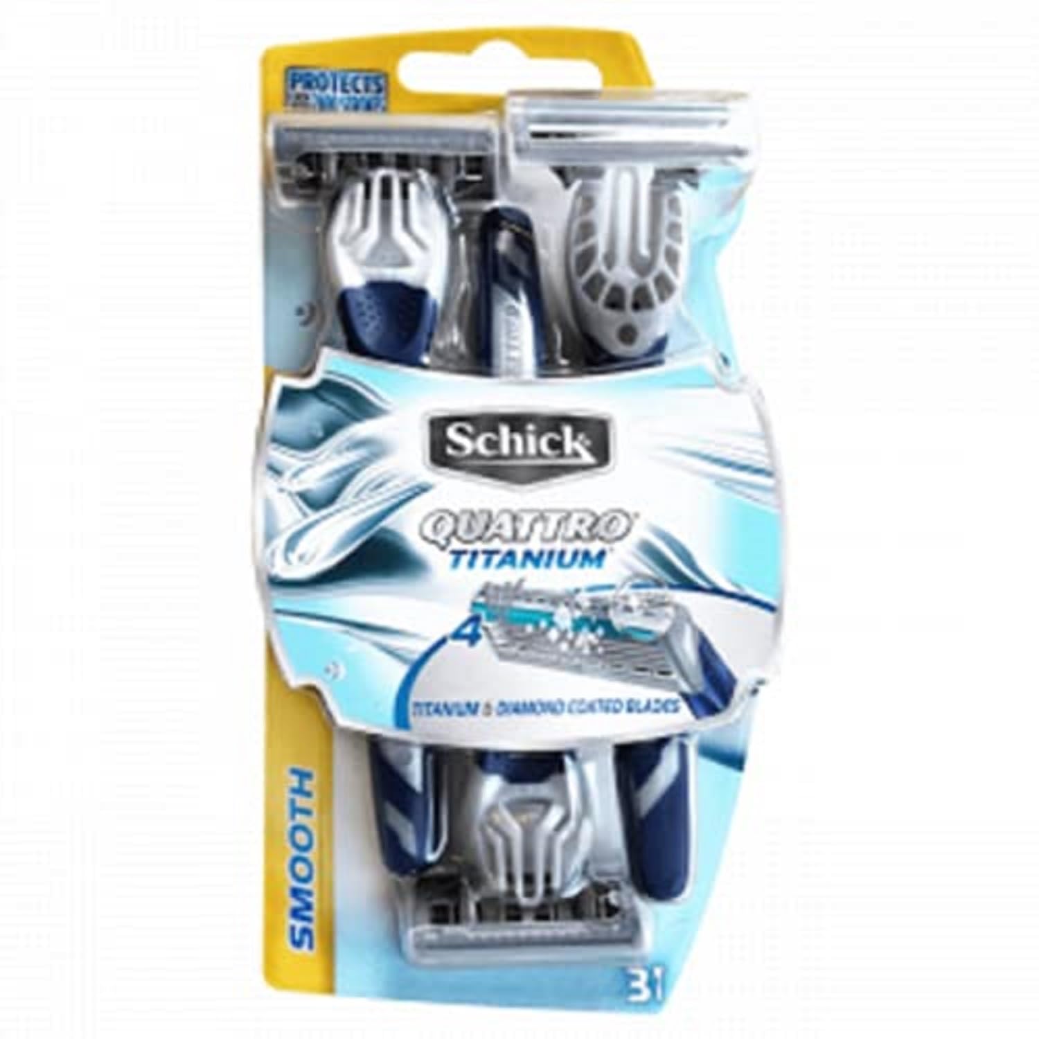 Schick Quattro4 Titanium Disposable Men's Razor 2 Pack (6-Count)