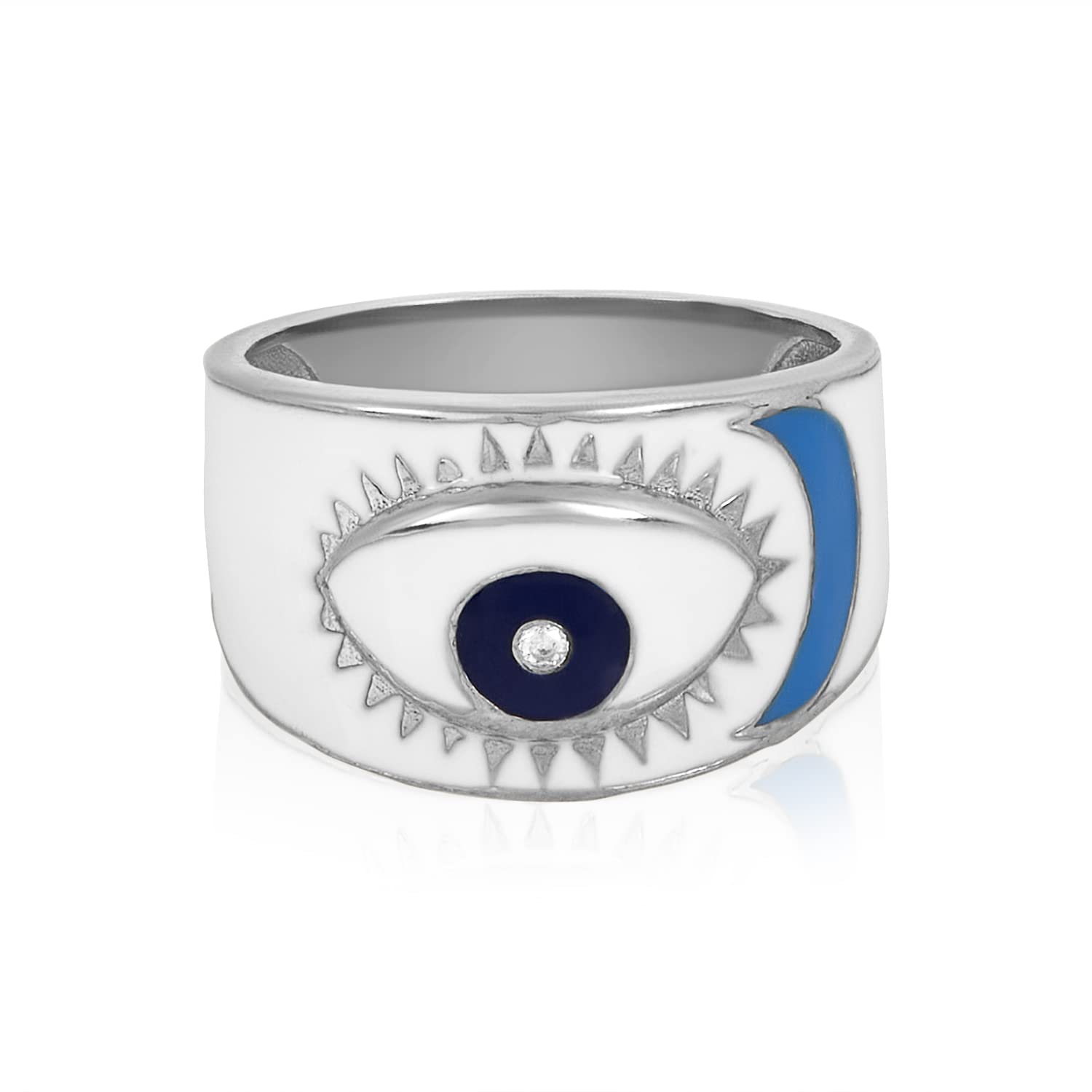 Alef Bet by Paula Ring Evil Eye Sterling Silver (8)