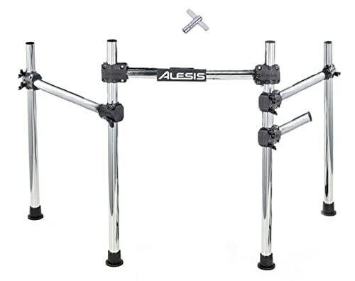 Alesis Surge Chrome Metal Electronic Drum Rack and Silverline Audio Drum Key Bundle [Compatible with most Alesis/Roland/Yamaha/Simmons/Ion Sets]