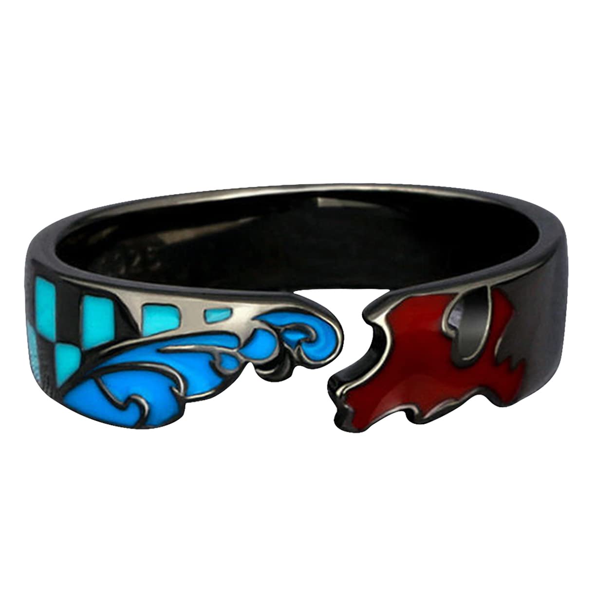 AKJPJNR Anime Ring Adjustable Tanjirou Ring Cosplay Finger Rings Cartoon Accessories Decorations Gifts