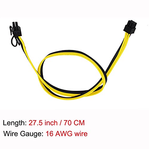 S-Union Ethereum ETH ZEC Mining Power Supply 12V GPU/PSU Breakout Board + 12pcs 16AWG PCI-E 6Pin to 6+2Pin Cables 27.5Inch Length(70CM, with 5 Nylon Cable Ties)