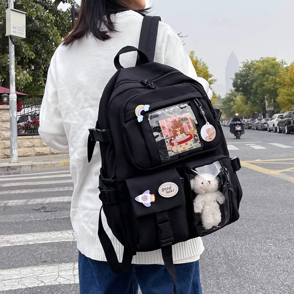 Aktudy Kawaii Bkpk, th Kawaii Pin and Cute Asori Bkpk Cute Athetic Bkpk for ity Rusk