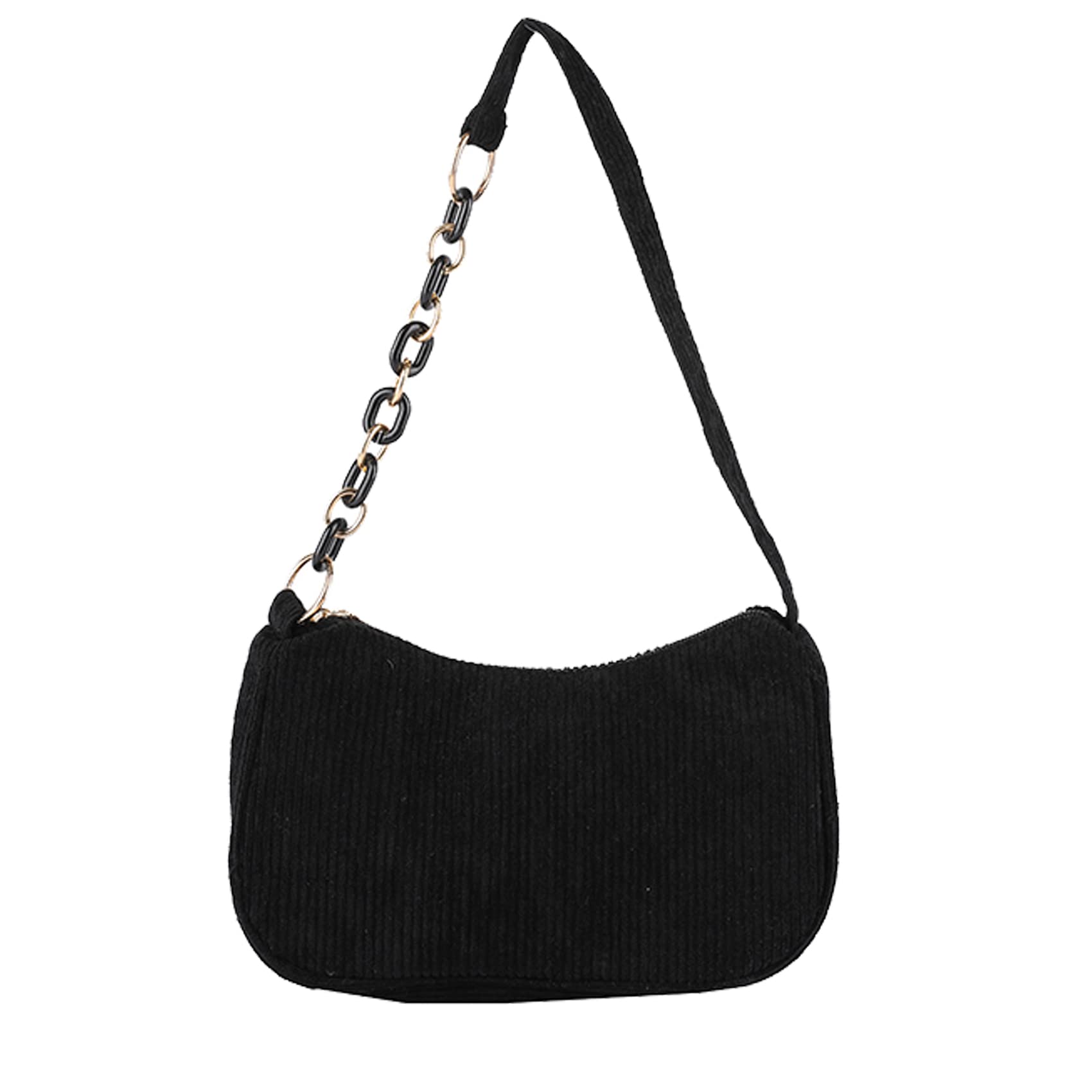 AuSion Small Shoulder Bag for Women, Cute Corduroy Handbag Clutch Purses with Zipper Closure