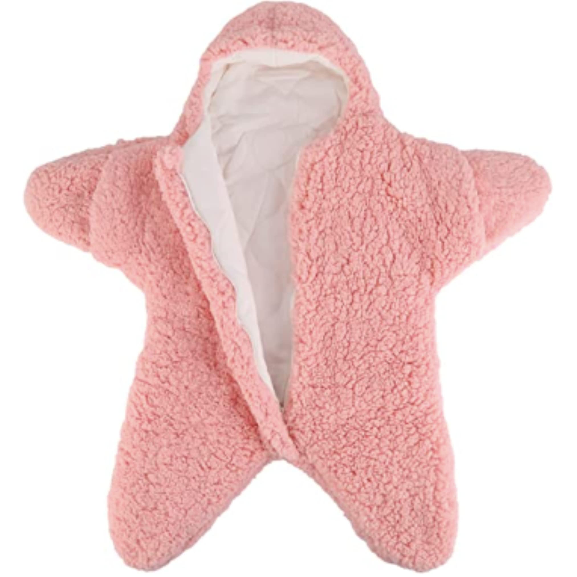 Babystar Baby Starfish Sleeping Stroller Blanket, Newborn Infant Cashmere Cotton Baby Footie/Swaddle Blanket (Pink)