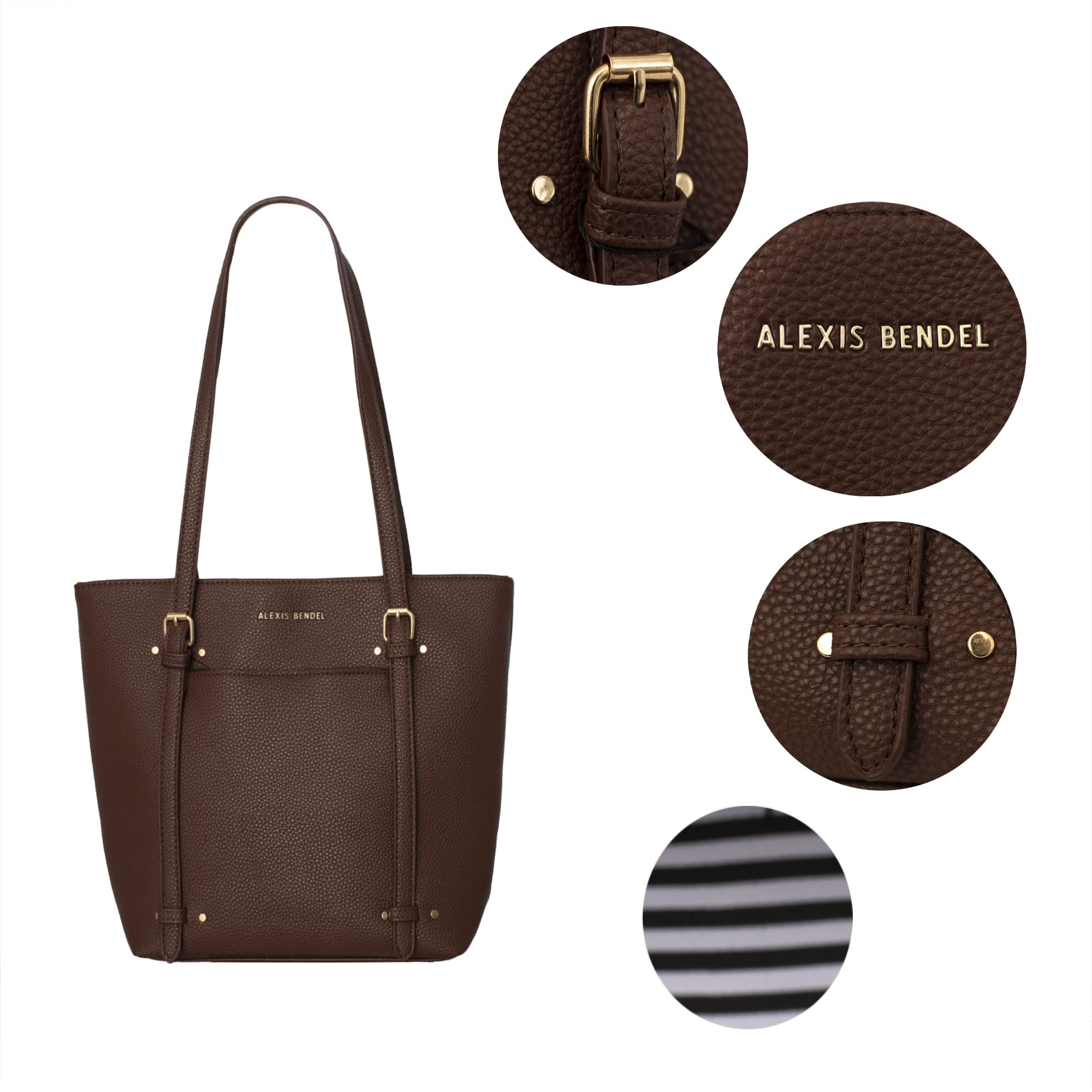 Alexis Bendel Women’s Handbag Vegan Leather Chic Tote Purse