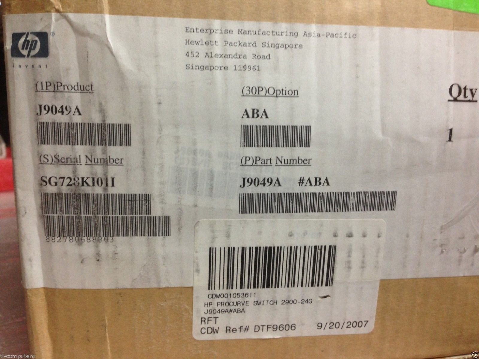 HP ProCurve 2900-24G Layer 3 Ethernet Switch J9049A