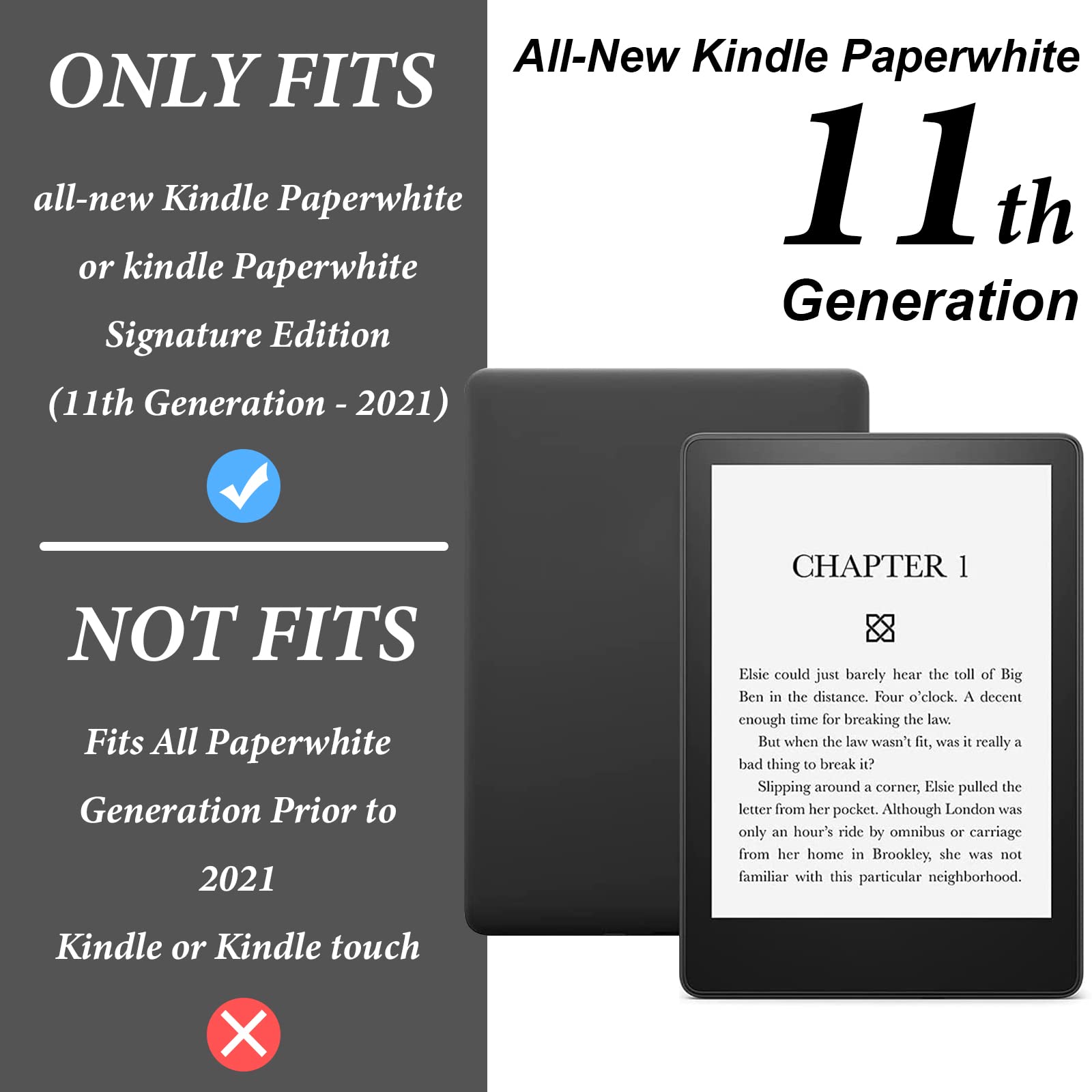 Aippdo Case for 6.8” Kindle Paperwhite 11th Generation 2021- Premium Lightweight Book Cover with Auto Wake/Sleep for Kindle Paperwhite 2021 Signature (Mandala)