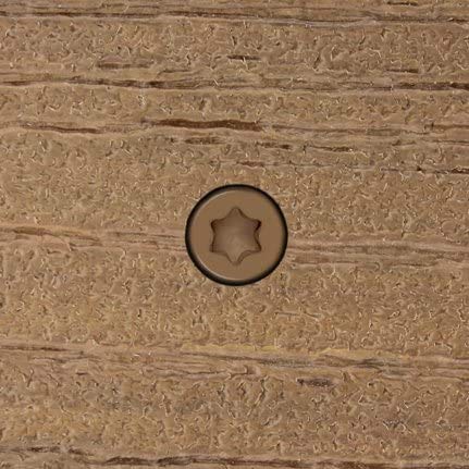 Headcote Trim Screws - #8 x 2-1/2" - #34 Brown - 305 Stainless Steel - 350 Pc Deck Pack - STAR DRIVE