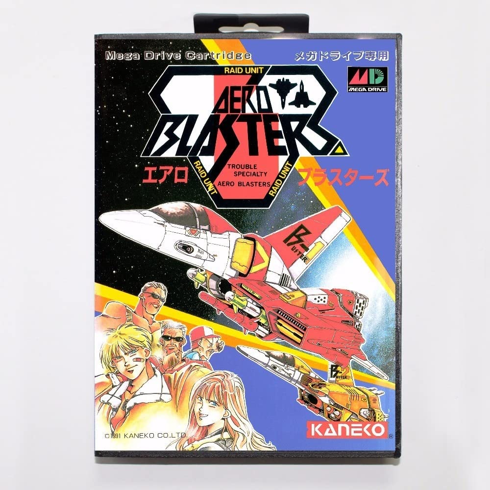 Air Buster (Aka Aero Blasters) Game Cartridge 16 Bit MD Game Card With Retail Box For Sega Mega Drive For Genesis (Black)