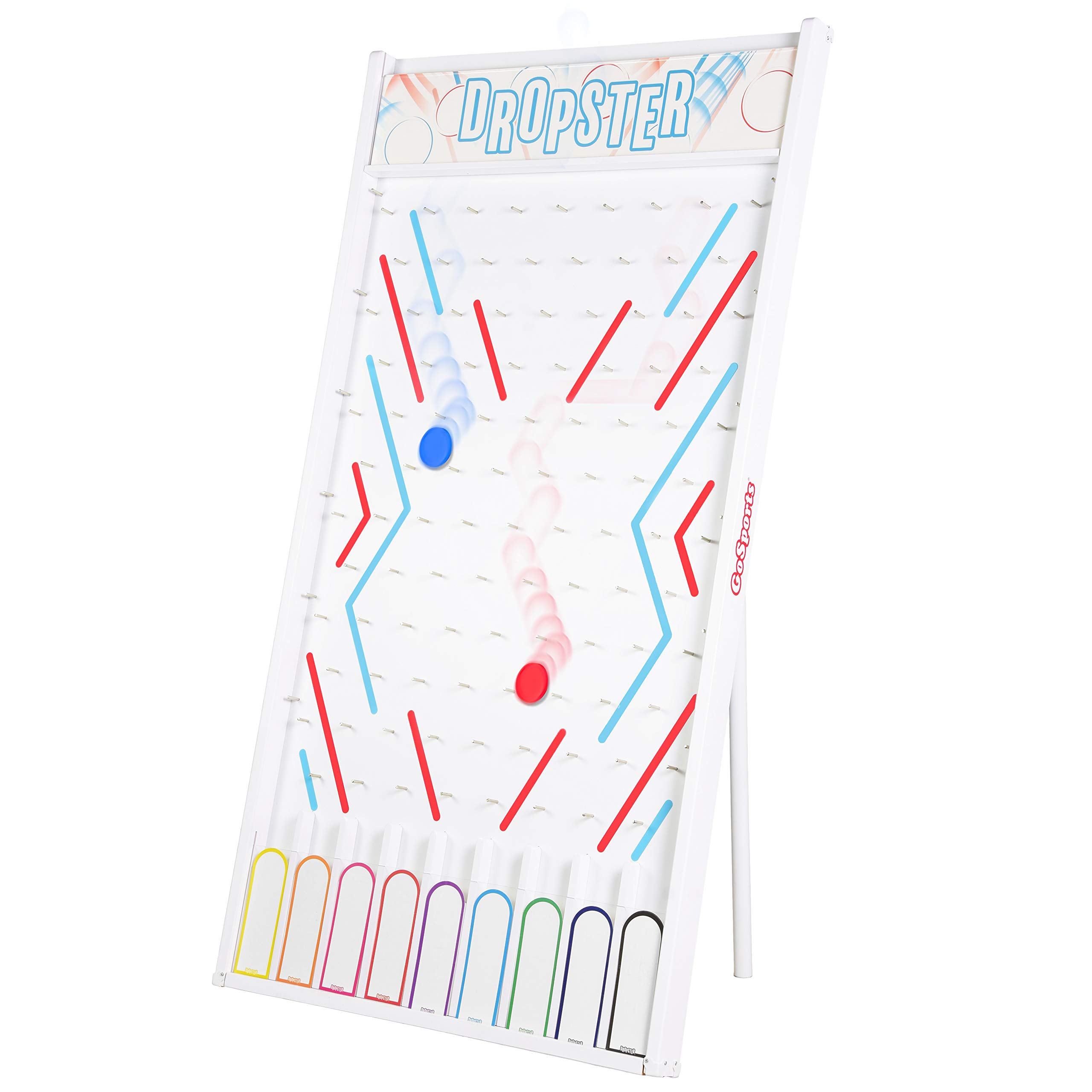 GoSports DROPSTER Prize Drop Game with Customizable Slots - Game Show Style Coin Drop - Great for Trade Show Prizes, Educational Trivia, Party Games & More