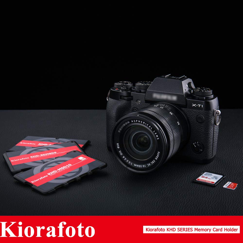 Kiorafoto KHD-MSD10 Easy Carry 10 Slots Slim Credit Card Size Lightweight Portable TF MSD Microsd Memory Card Case Storage Keeper Holder for 10 TF MSD Microsd Microsdhc Microsdxc Memory Cards Oganizer