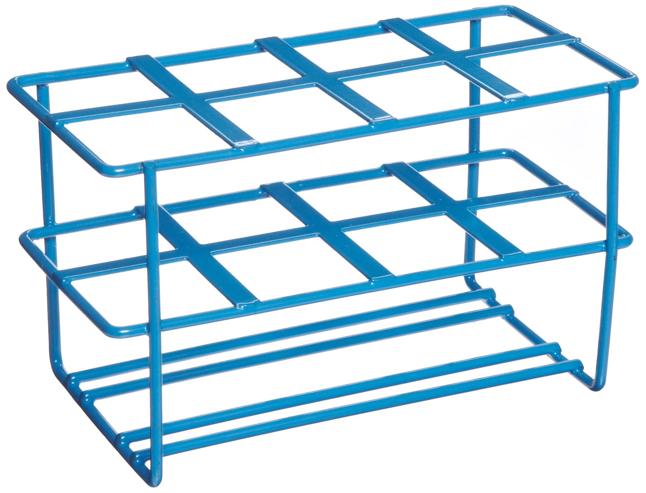 Heathrow Scientific - HEA232461 HD232461 Steel Epoxy-Coated 8-Well Wire Racks for 50mL Tubes, Blue