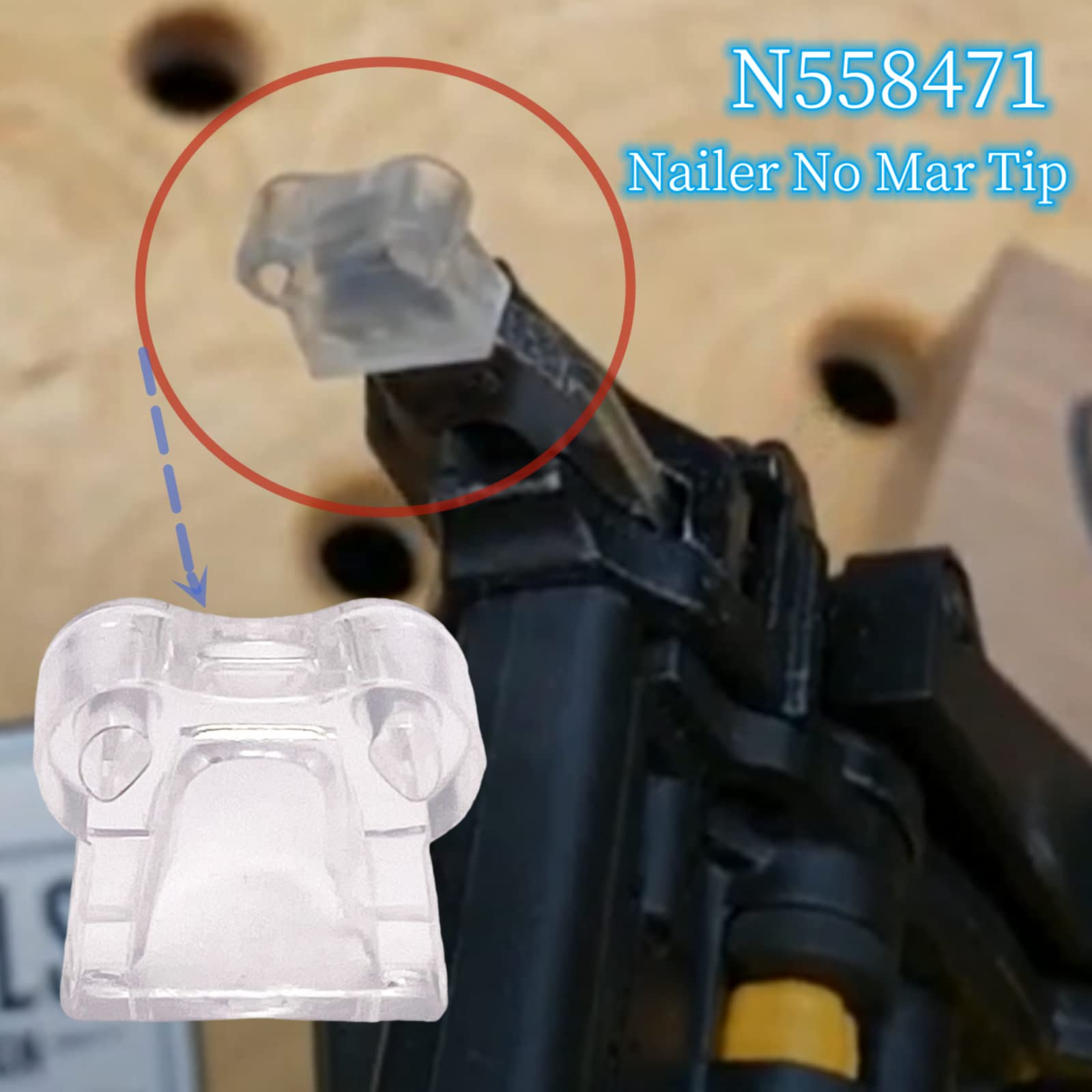 SURPOUF N558471 N569446 Compatible with Nailer No Mar Tip DeWalt (6Pack)Replaces DCN680D1 DCN680B DCN681B DCN681D1