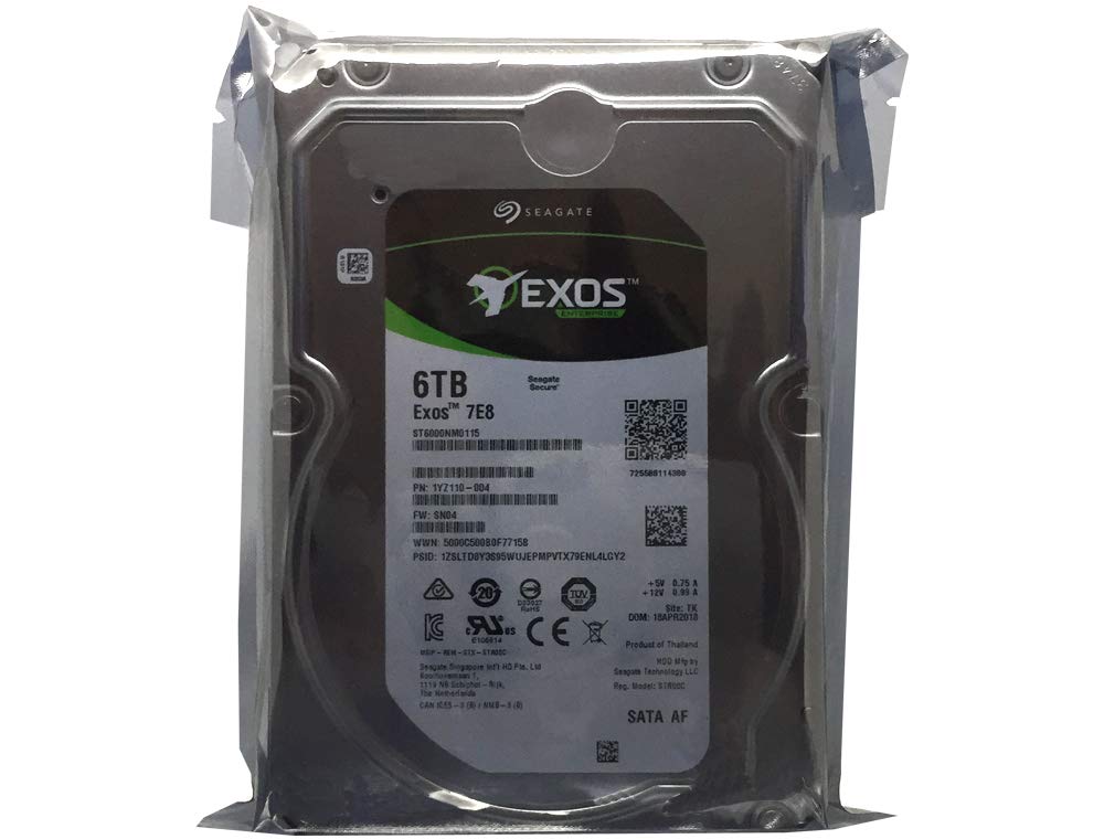 Seagate ST6000NM0115 3.5"-Inch HDD 6TB 7200 RPM 512e SATA 6Gb/s 256MB Cache Internal Hard Drive