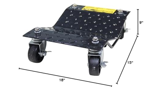 HPDMC 6000lbs Capacity Tire Dolly Wheel Dolly Car Tire Stakes丨4 Pack丨Black