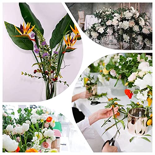 GLSATEMAN Artificial Bird of Paradise Flowers Rubber Strelitzia 32'in Long Stem Flower 3 Pcs,Suitable for DIY Home Decor Party Theme Display (Orange)