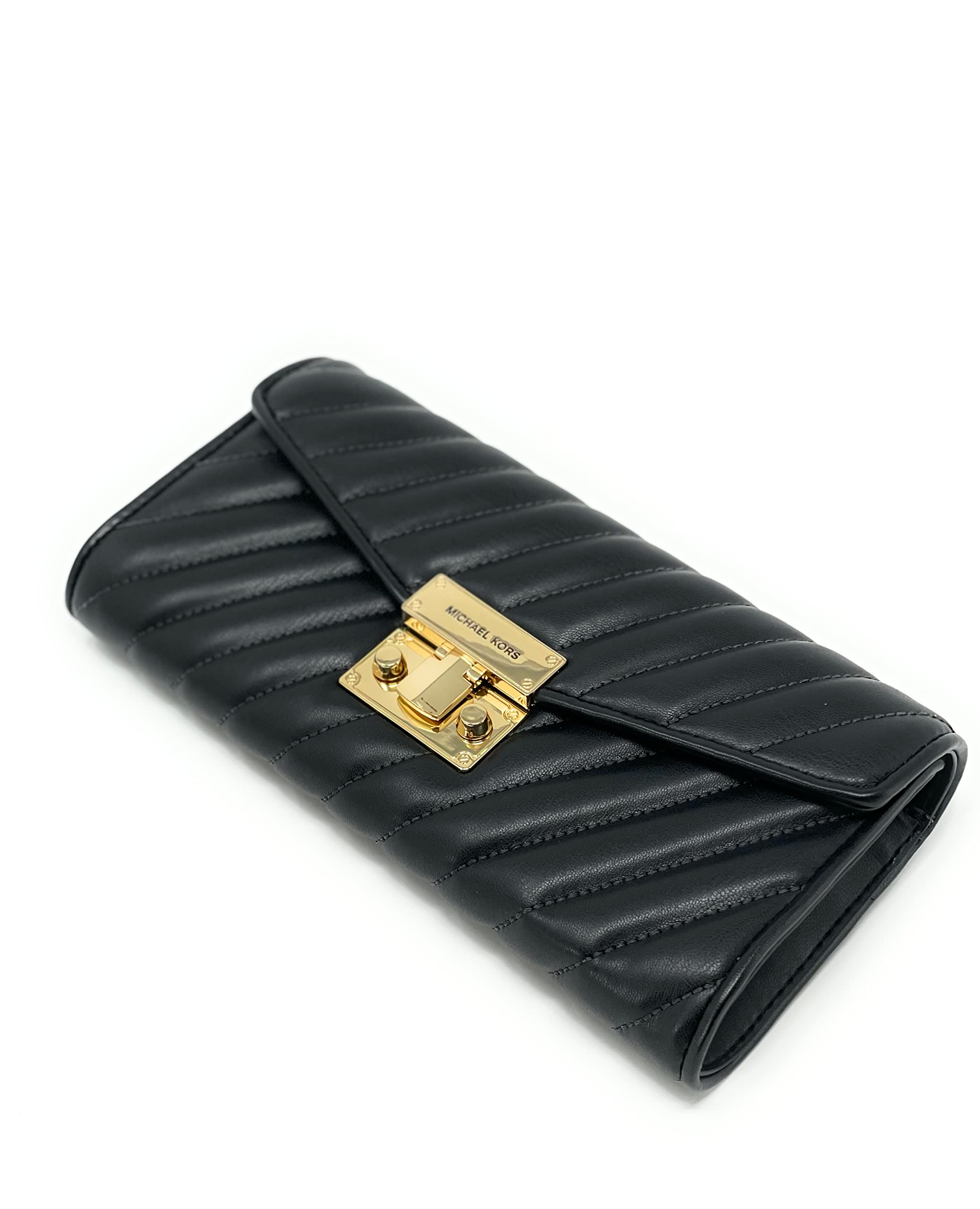 Michael Kors Rose Medium convertible Quilted Leather Shoulder Flap Bag Black