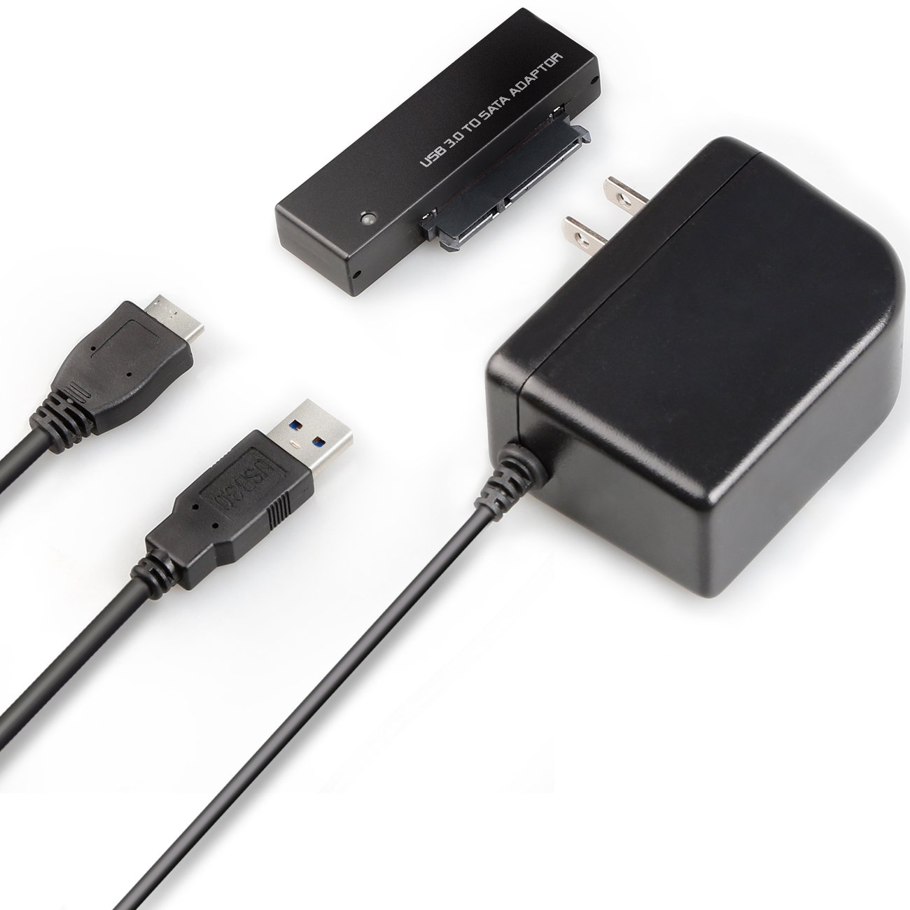 Inateck USB 3.0 to SATA III Hard Drive Adapter Converter for 2.5/3.5 Inch SSD and HDD, Power Adapter Included, UA1001