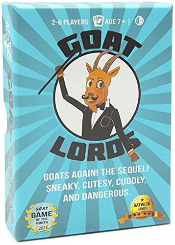 Goat Lords, Hilarious and Competitive Card Game with Goats - Fun Card Games for Adults, Teens, and Family Game Night - Games for Teens, Adults & Kids 2-6 Player (Sequel)