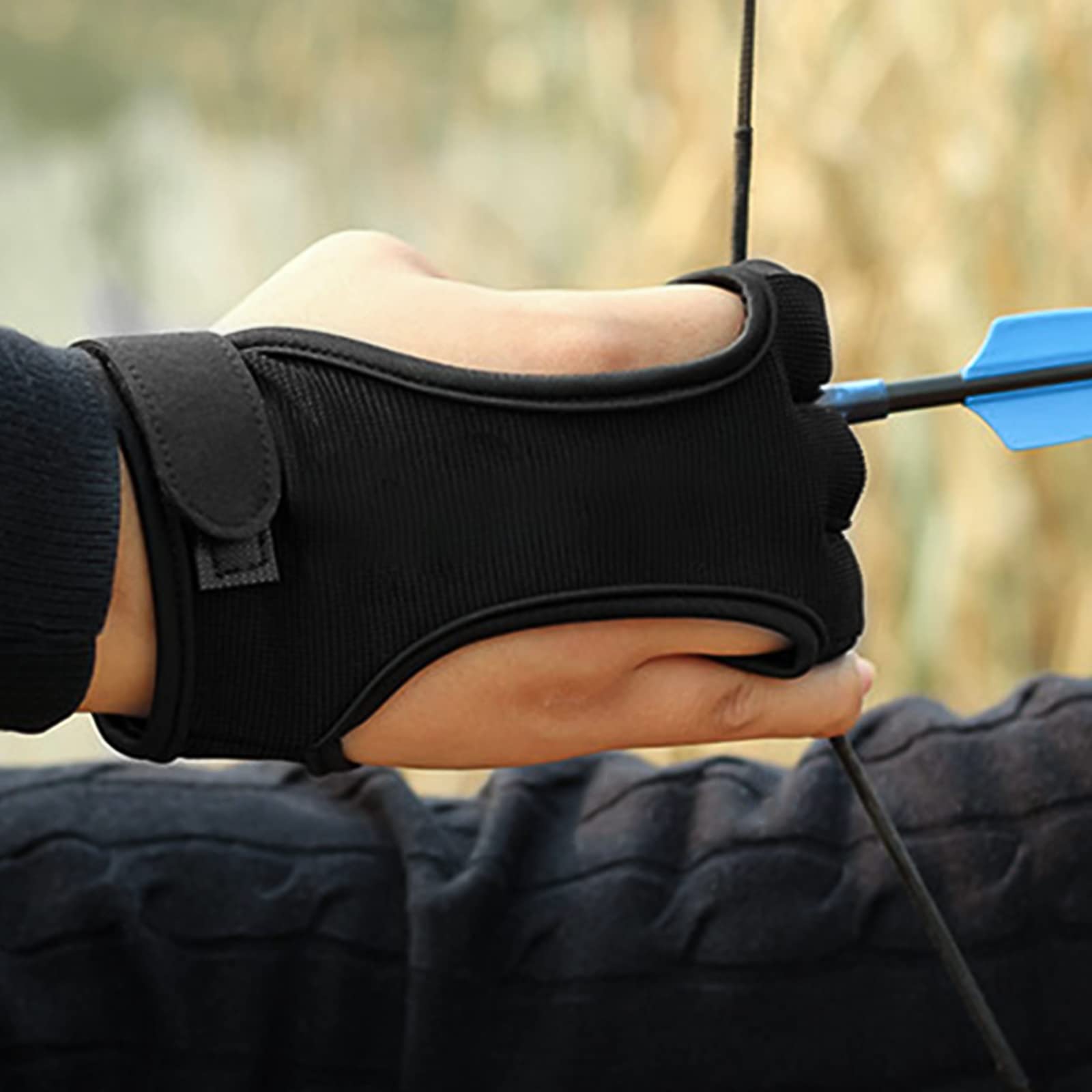Archery Gloves,IEKEDOI Three Finger Protector Archery Accessories for Men Women & Youth,M