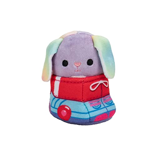 Squishville by Original Squishmallows Rock and Roller Disco Playset - Includes 2-Inch Danya The Bunny Plush, Roller Skates, DJ Booth, and Skating Rink Playscene - Toys for Kids
