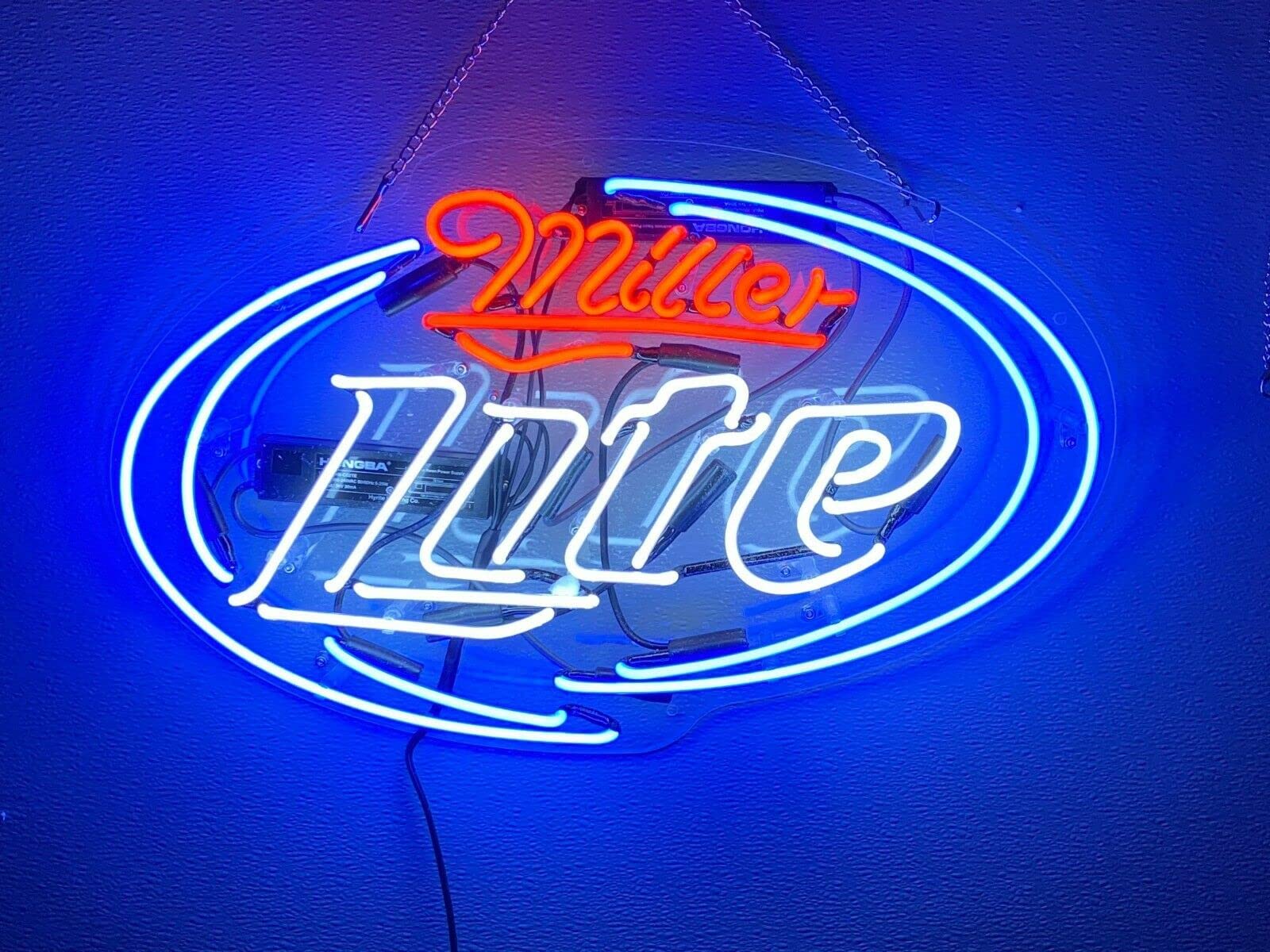 Queen Sense 17" Millers Lite Neon Sign Acrylic Beer Pub Bar Handmade Wall Decor Neon Light A117MLBBA