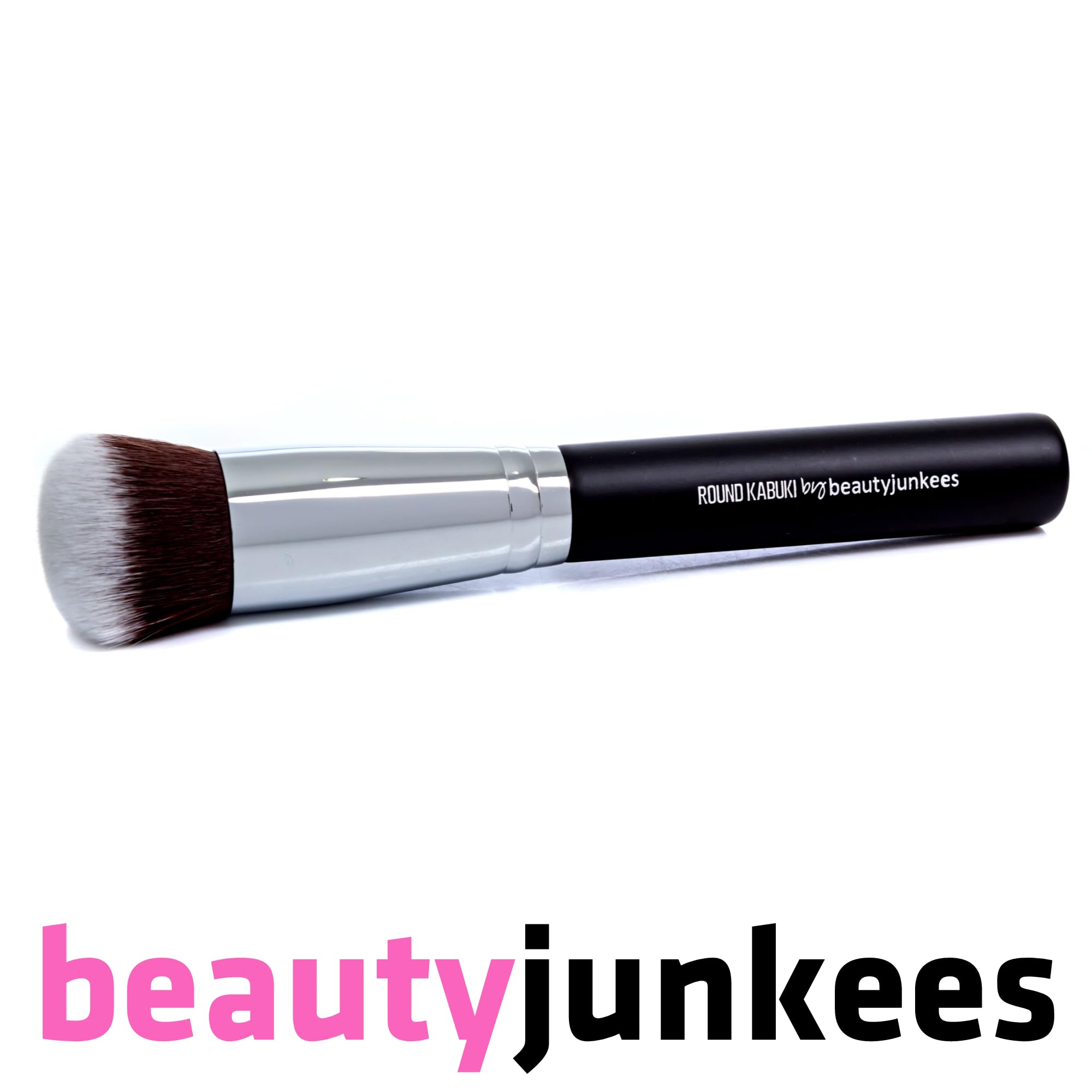 Mineral Powder Foundation Makeup Brush: Round Top Kabuki, Soft Dense Synthetic Bristles for Applying Loose Compact Pressed Translucent Minerals, Setting, Finishing, Buffing Liquid, Cream, Cruelty Free
