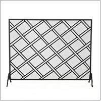 Christopher Knight Home Josette Single Panel Iron Fireplace Screen, Black