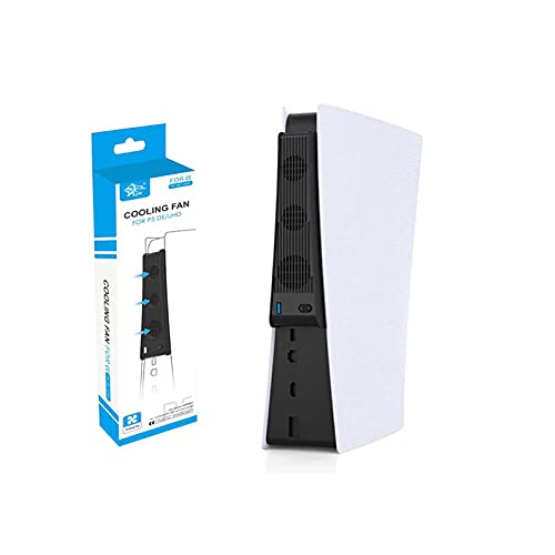 Cooling Fans for PS5 Accessories with External USB, 3 Fans Cooler Compatible with PS5 Digital Edition/Ultra HD for PS5 Console-黑色