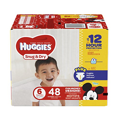 Huggies Snug and Dry Diapers, Size 6, 48 Count (Packaging May Vary)