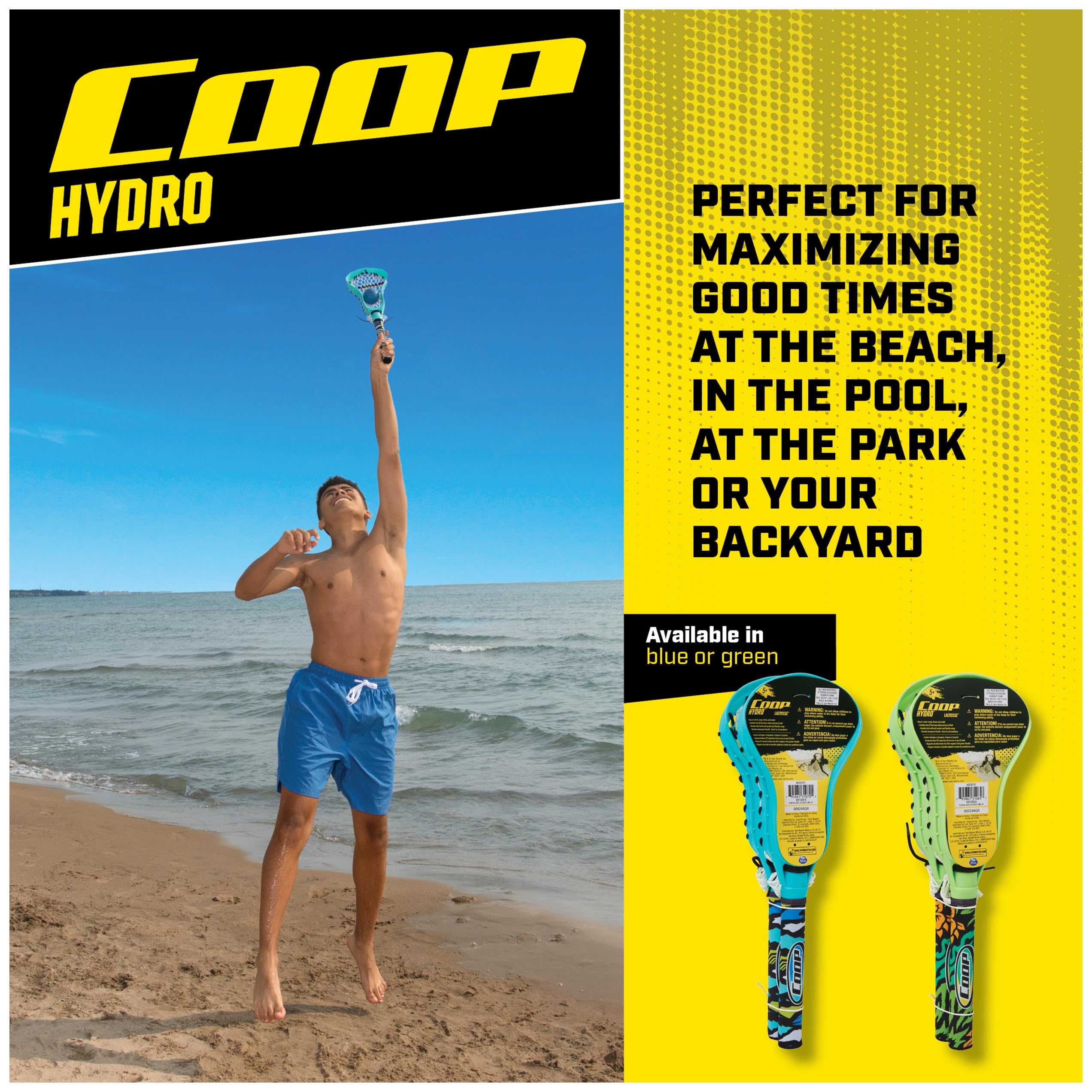 Coop by SwimWays Hydro Lacrosse, Green, Outdoor Games For Adults & Kids