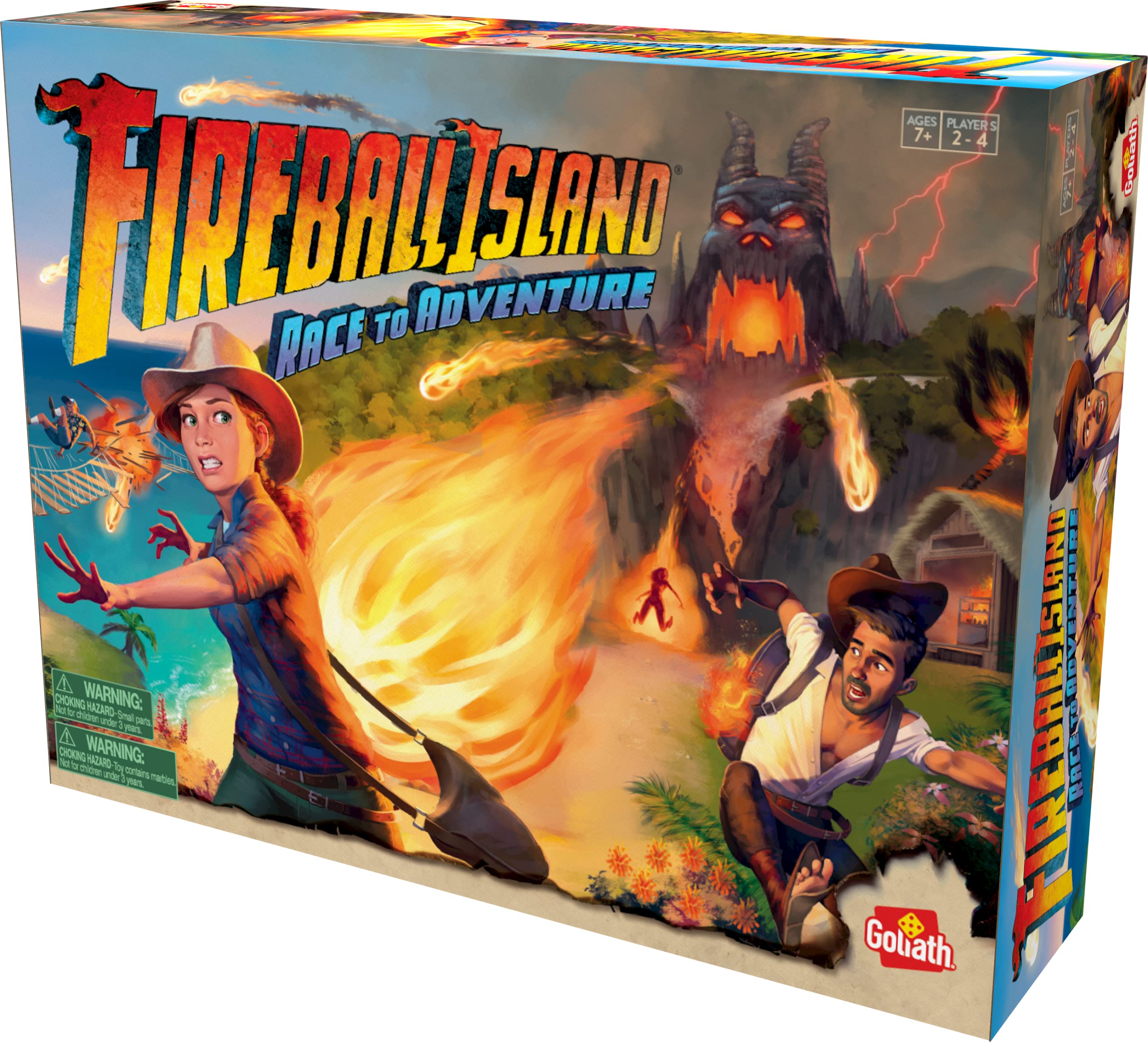 Goliath Fireball Island Board Game - Unique Game Board and Components, 2-4 Players Ages 7 and Up