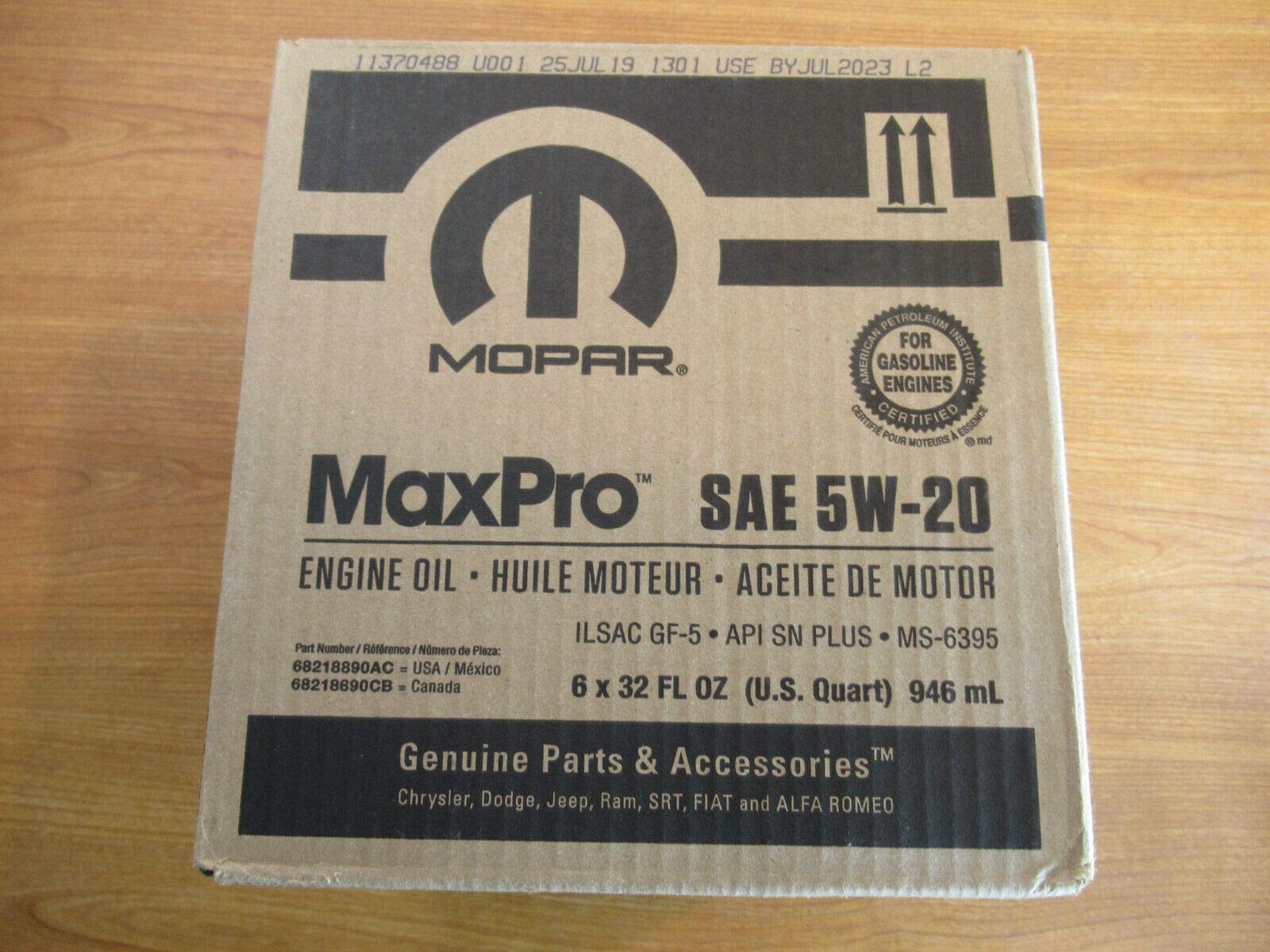 Dodge Ram 1500 5.7L Hemi Mopar MaxPro 5w20 Oil & Filter Change Kit OEM