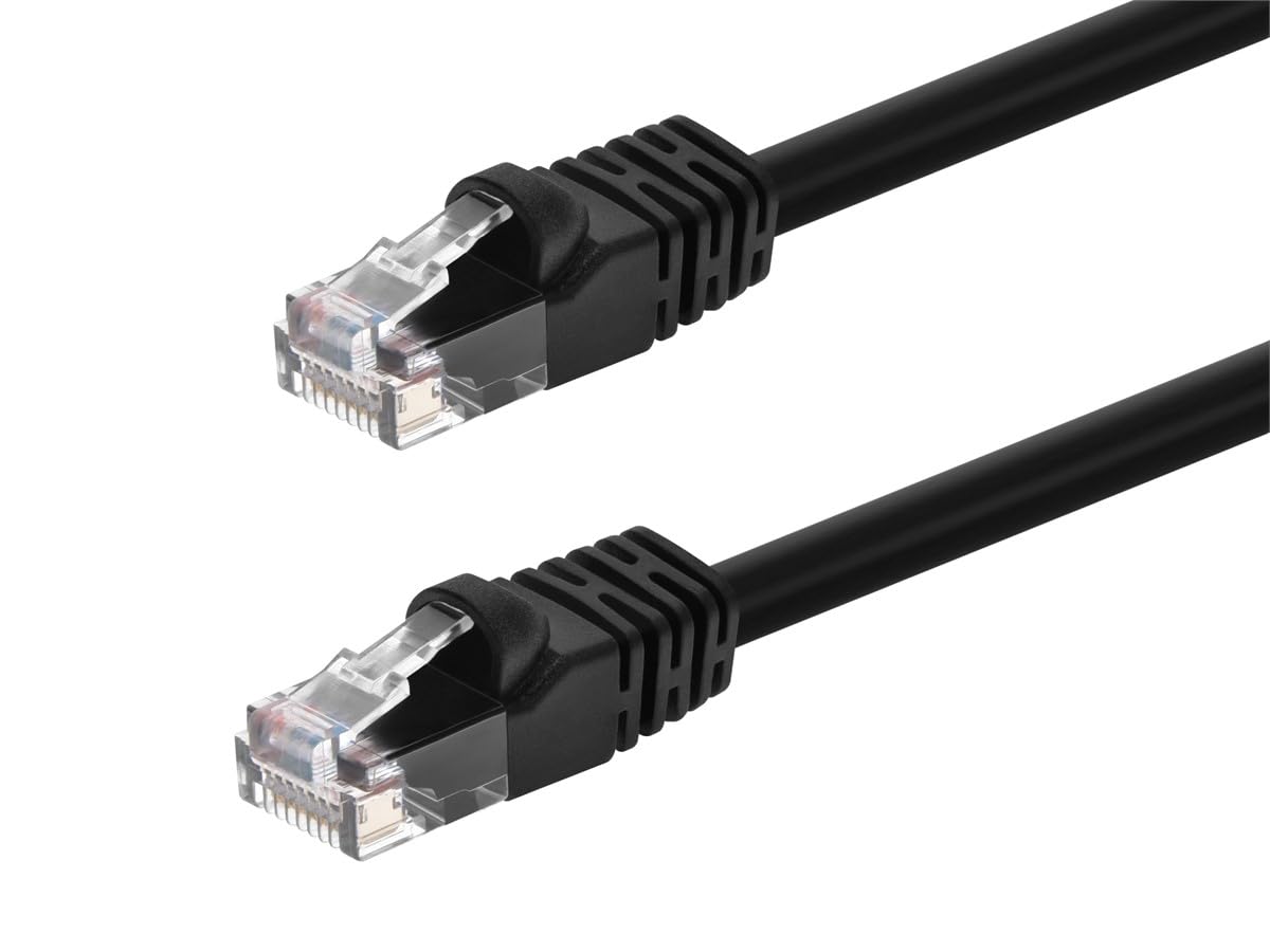 Monoprice 0.5FT 24AWG Cat6 550MHz UTP Ethernet Bare Copper Network Cable - Black
