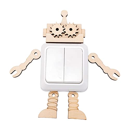 Almencla Sensory Board Toy Parts Adorable Puzzles Multipurpose DIY Accessory Busy Board Material for Learning Activities Nursery Preschool Girls Boys - Robot Switch