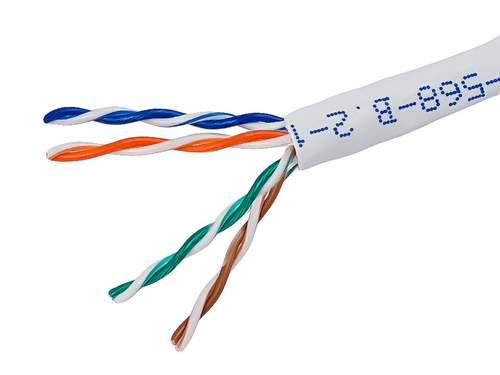 Monoprice 1000FT 24AWG Cat5e 350MHz UTP Stranded, In-Wall Rated (CM), Bulk Ethernet Bare Copper Cable - Black