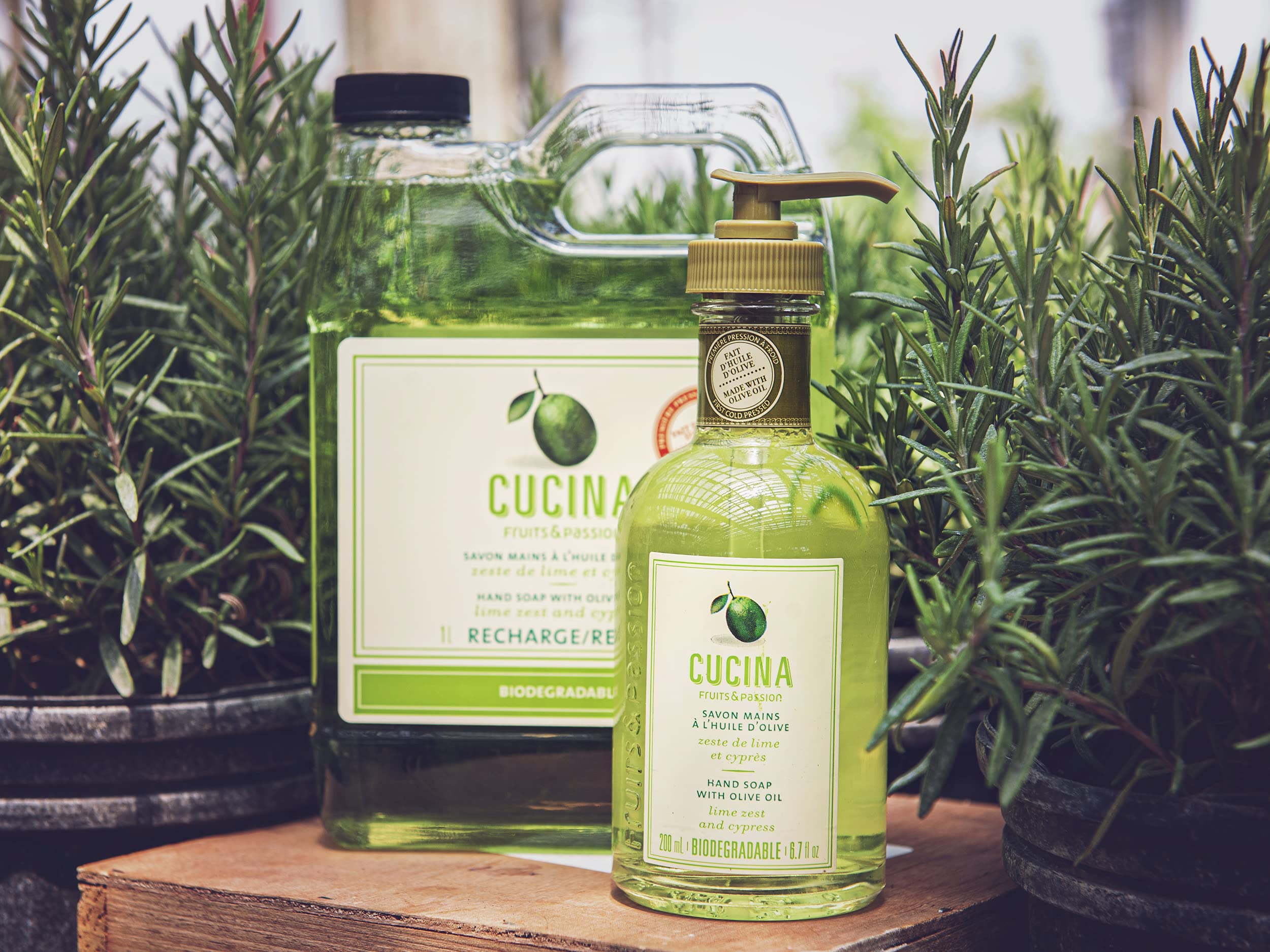 Fruits & Passion [Cucina - Lime Zest and Cypress Tree Liquid Hand Soap Refill, Kitchen Hand Soap Refill, Vegan & Cruelty-Free, All Natural Moisturizing Hand Wash Refill (33.8 fl oz)