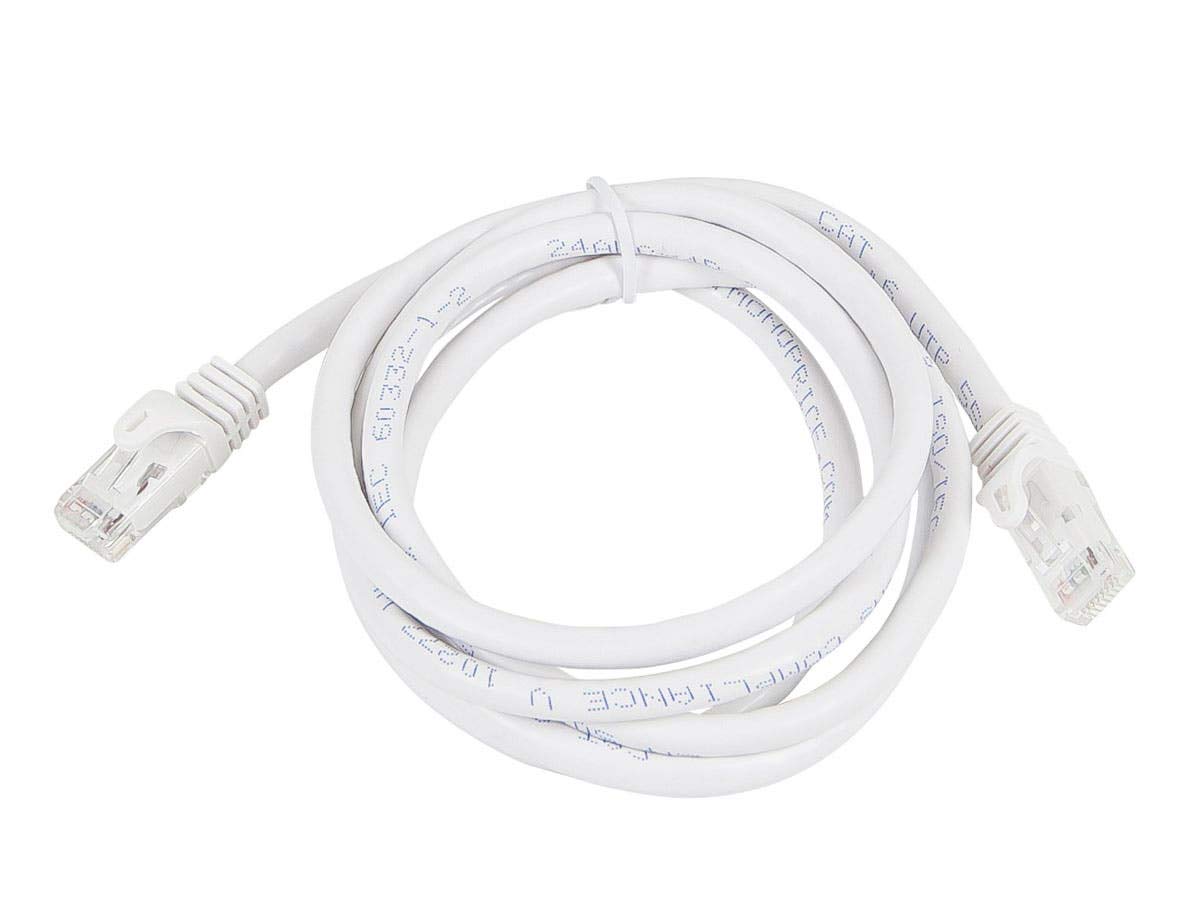 Monoprice Cat5e Ethernet Patch Cable - 20 feet - White | Snagless RJ45, Stranded, 350Mhz, UTP, Pure Bare Copper Wire, 24AWG - Flexboot Series