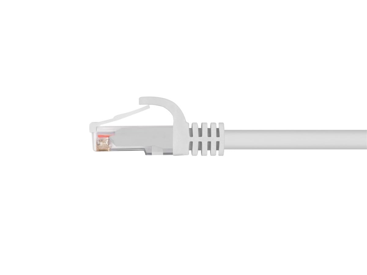 Monoprice Cat6 5ft White Patch Cable UTP 24AWG 550MHz Pure Bare Copper Snagless RJ45 Flexboot Series Ethernet Cable