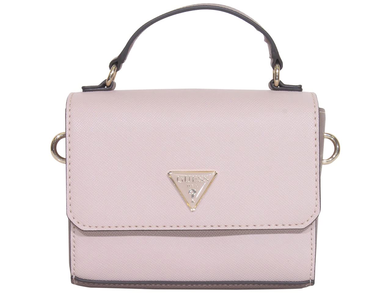 GUESS Ynes Mini Top Handle Flap, Mauve Multi
