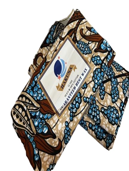 Ankara Fabrics by Nay | Premium African Wax Print Fabric | 100% Cotton | 6 Yards (Hakuna #2)