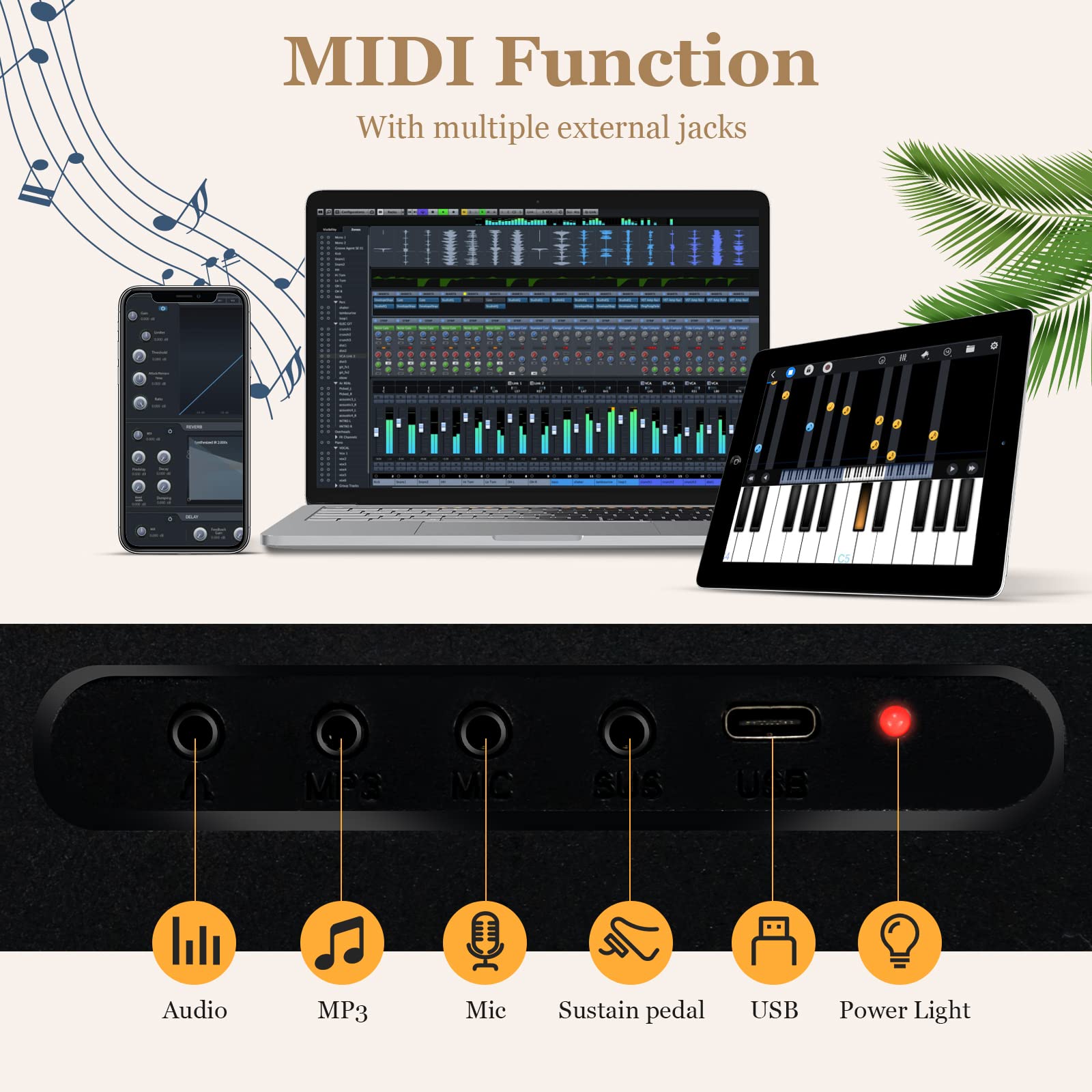 Costzon 88-Key Foldable Digital Piano Keyboard, Full Size Semi-Weighted Keyboard, Portable Electric Piano w/MIDI, Split Function, Sustain Pedal & Carrying Bag for Beginner (Black)