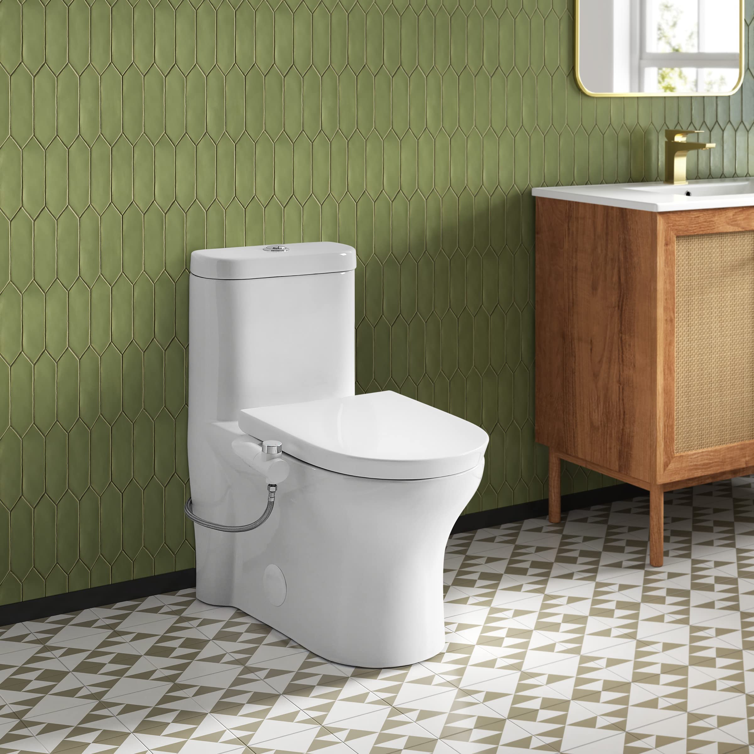 Swiss Madison Well Made Forever SM-BSA01 Aqua Non-Electric Toilet Bidet Seat Attachment, White