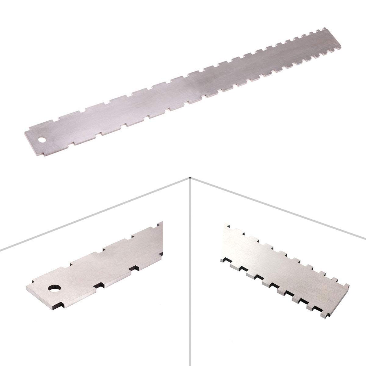 Guitar Neck Notched Straight Edge Luthiers Tool with String Action Ruler Gauge for Gibson 24.75" and Fender 25.5" Electric Guitars