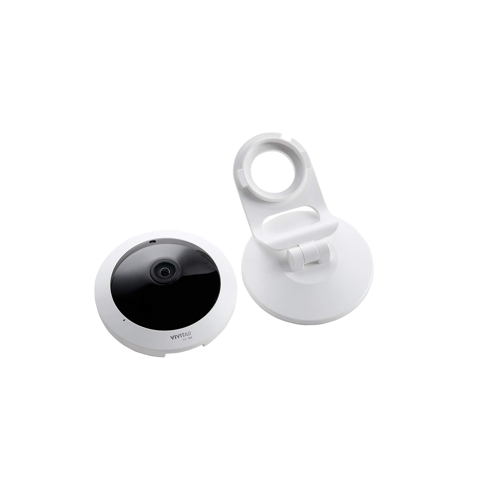 Vivitar IPC-117 1080p Full HD Wi-Fi Smart IP Camera with 360 Degree View Angle Lens, White, (IPC117-WHT)